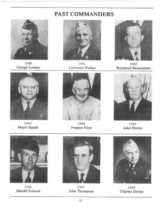 Henry J Sweeney Post---Past Commanders | The American Legion Centennial ...